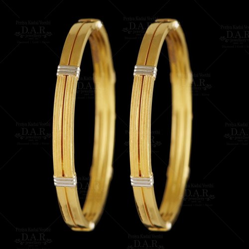 22 KT GOLD DOUBLE TUBE BANGLE